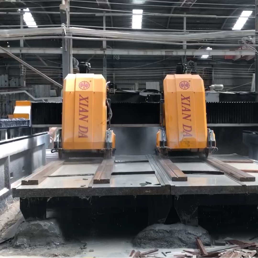 Dual-Beam Four-Blade Stone Cutting & Milling Machine