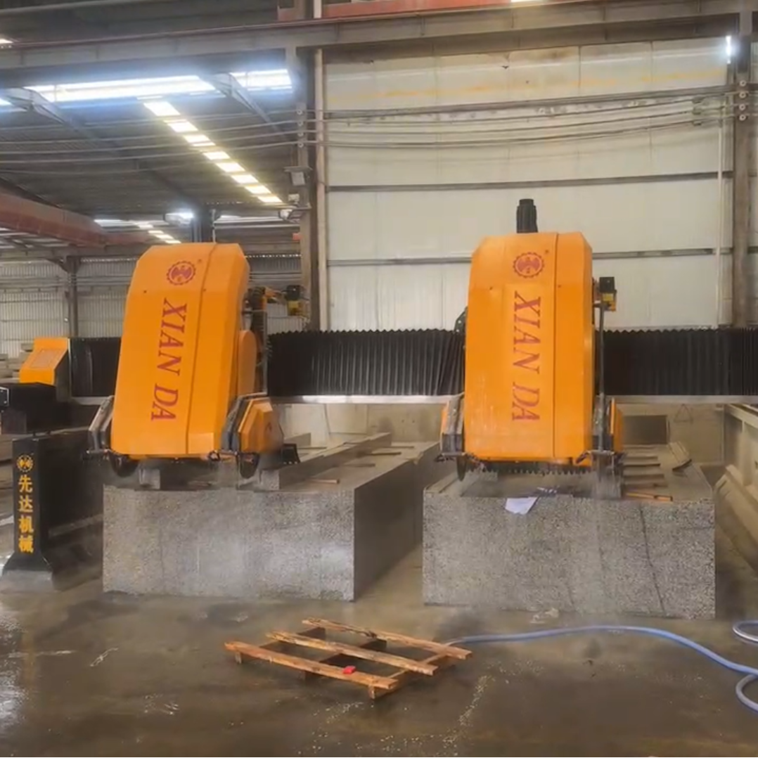 Dual-Beam Four-Blade Stone Cutting & Milling Machine
